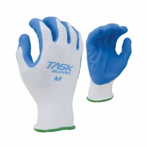 Task Cotton/Poly Knit Latex Coated Palm Safety Gloves (12/Pack) – XL